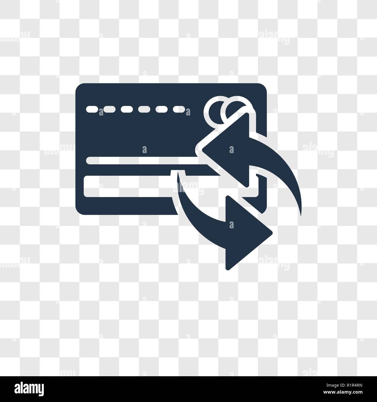 Card vector icon isolated on transparent background, Card transparency ...