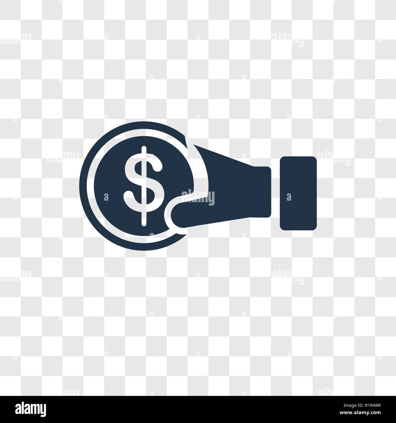 Coin vector icon isolated on transparent background, Coin transparency ...