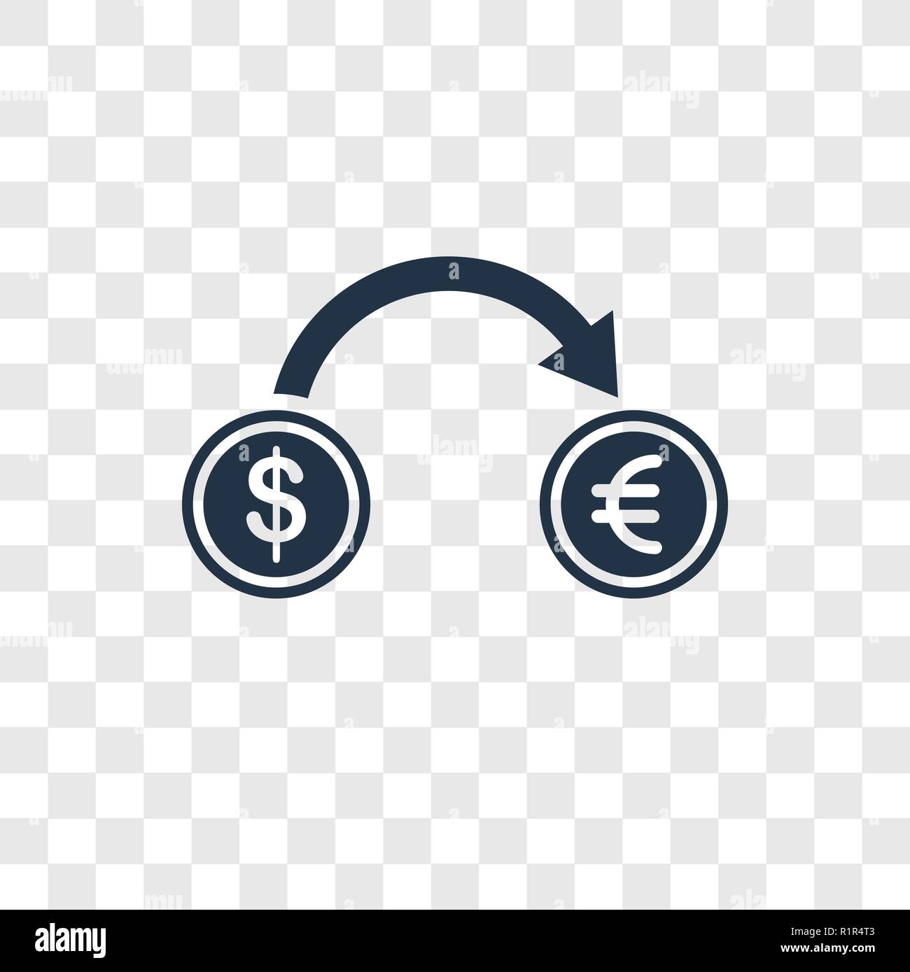 Exchange vector icon isolated on transparent background, Exchange ...