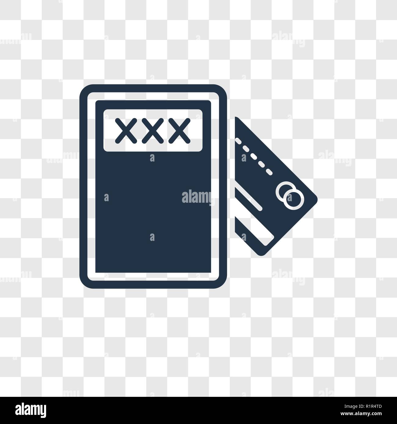 Point of service vector icon isolated on transparent background, Point ...