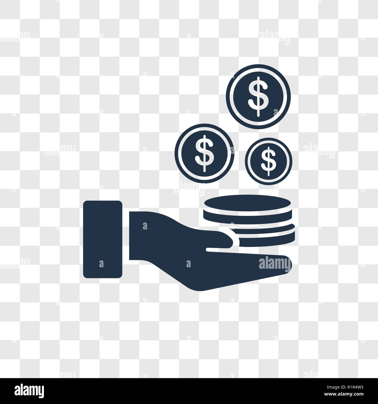 Coin vector icon isolated on transparent background, Coin transparency ...