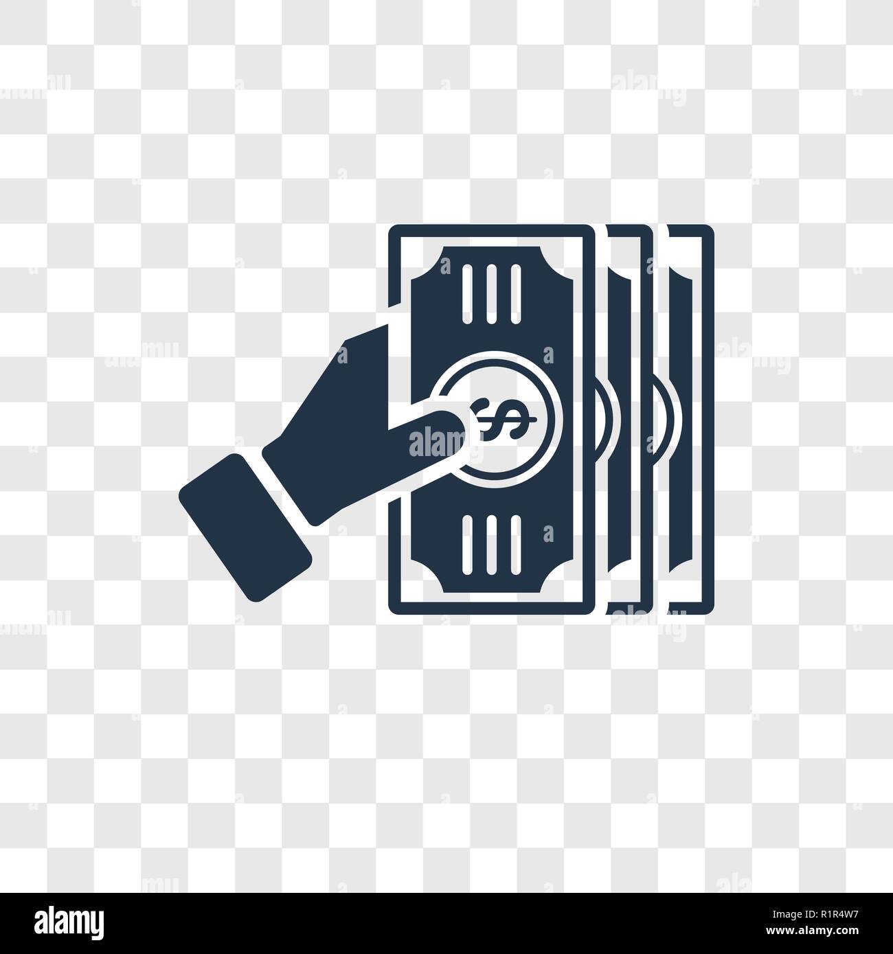 Money vector icon isolated on transparent background, Money ...