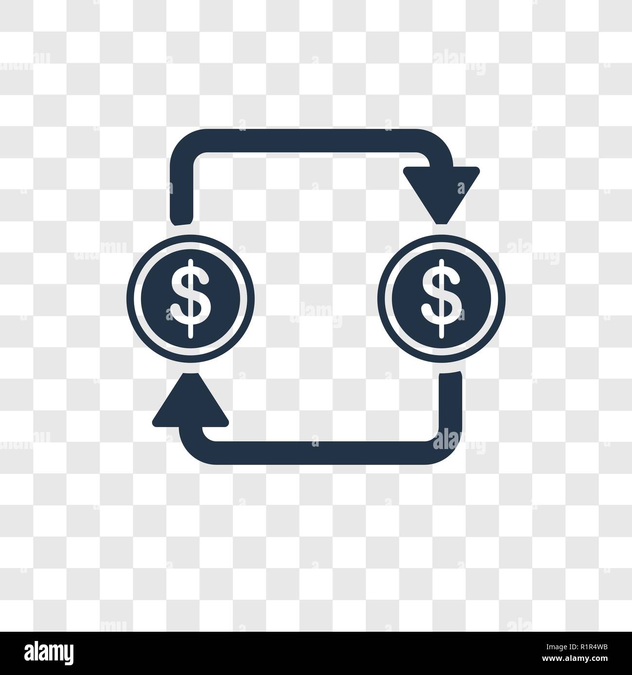 Exchange vector icon isolated on transparent background, Exchange ...