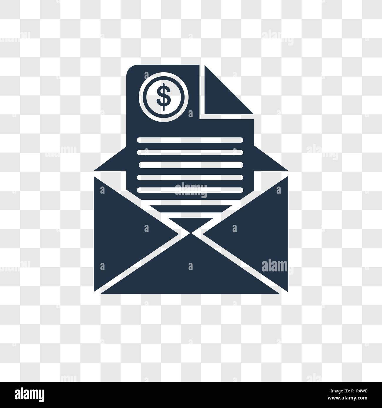 Bill vector icon isolated on transparent background, Bill transparency ...
