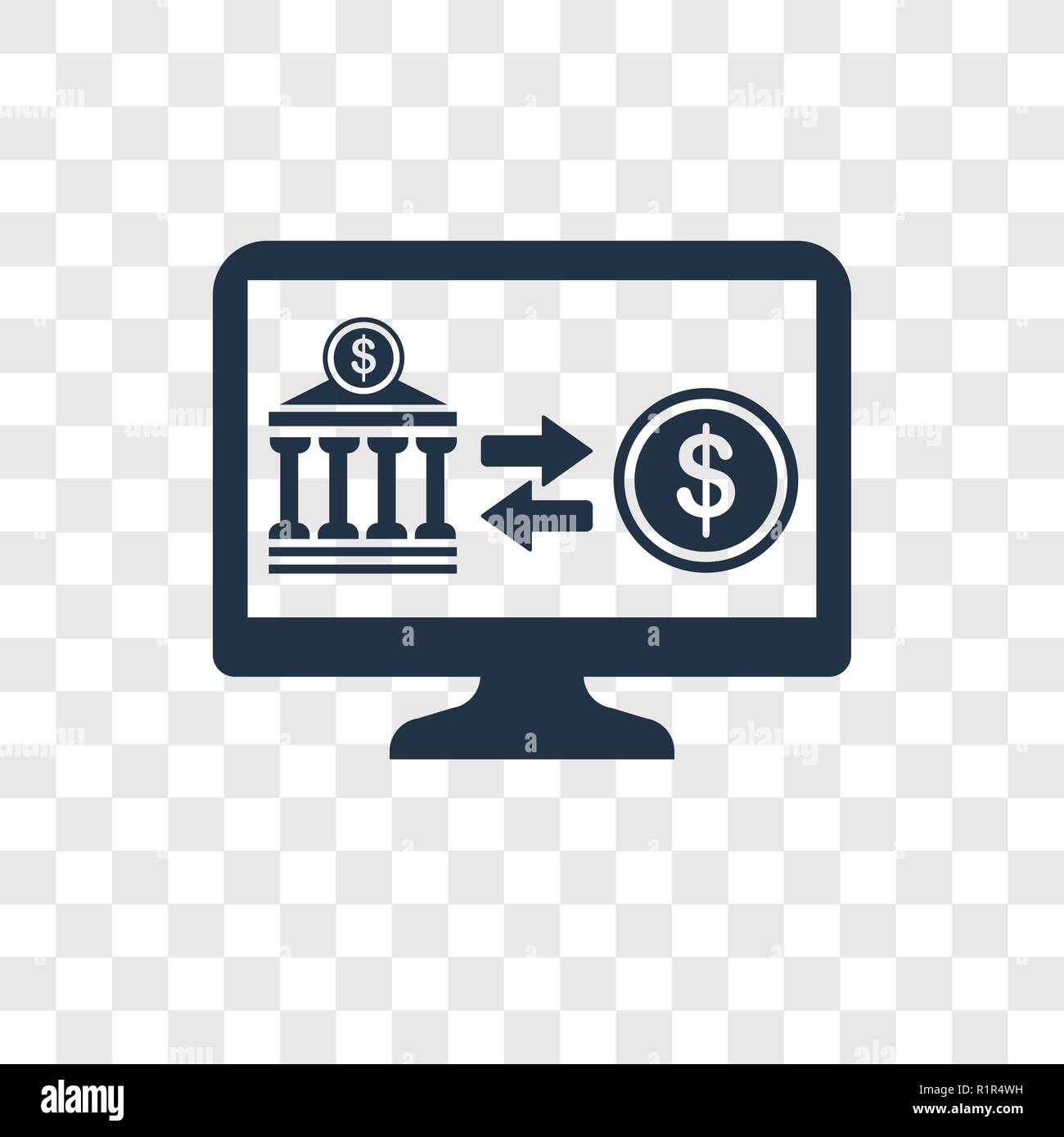 Money transfer vector icon isolated on transparent background, Money ...