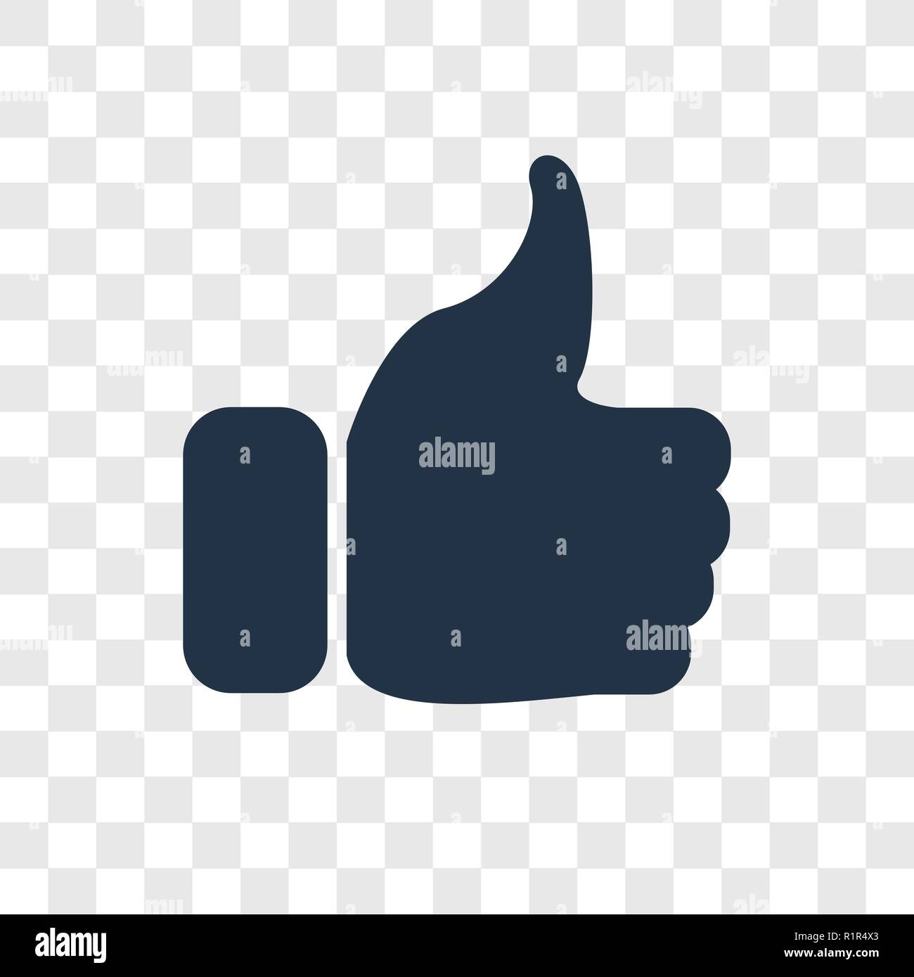 Like vector icon isolated on transparent background, Like transparency ...