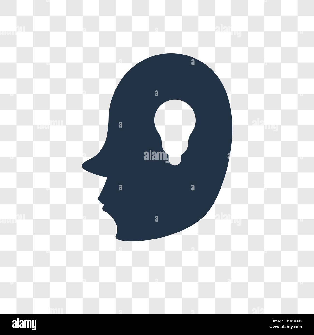 Head vector icon isolated on transparent background, Head transparency ...