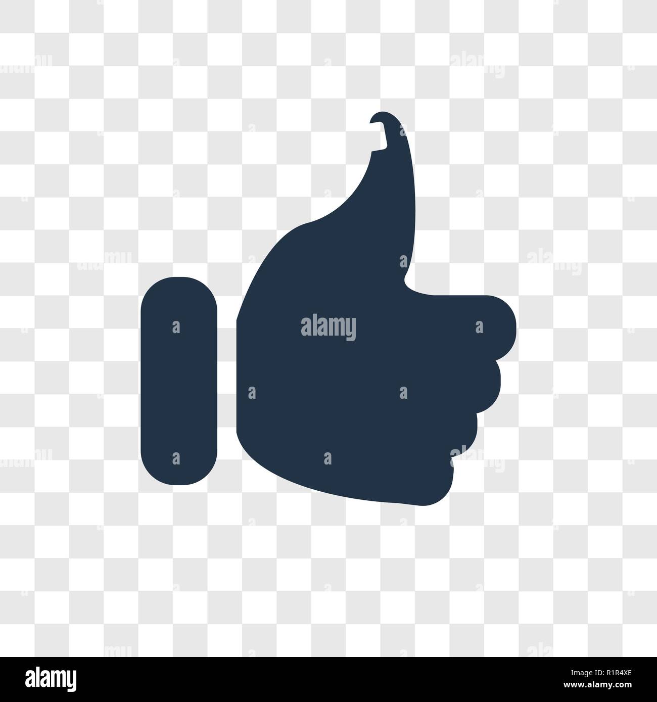 Like vector icon isolated on transparent background, Like transparency ...