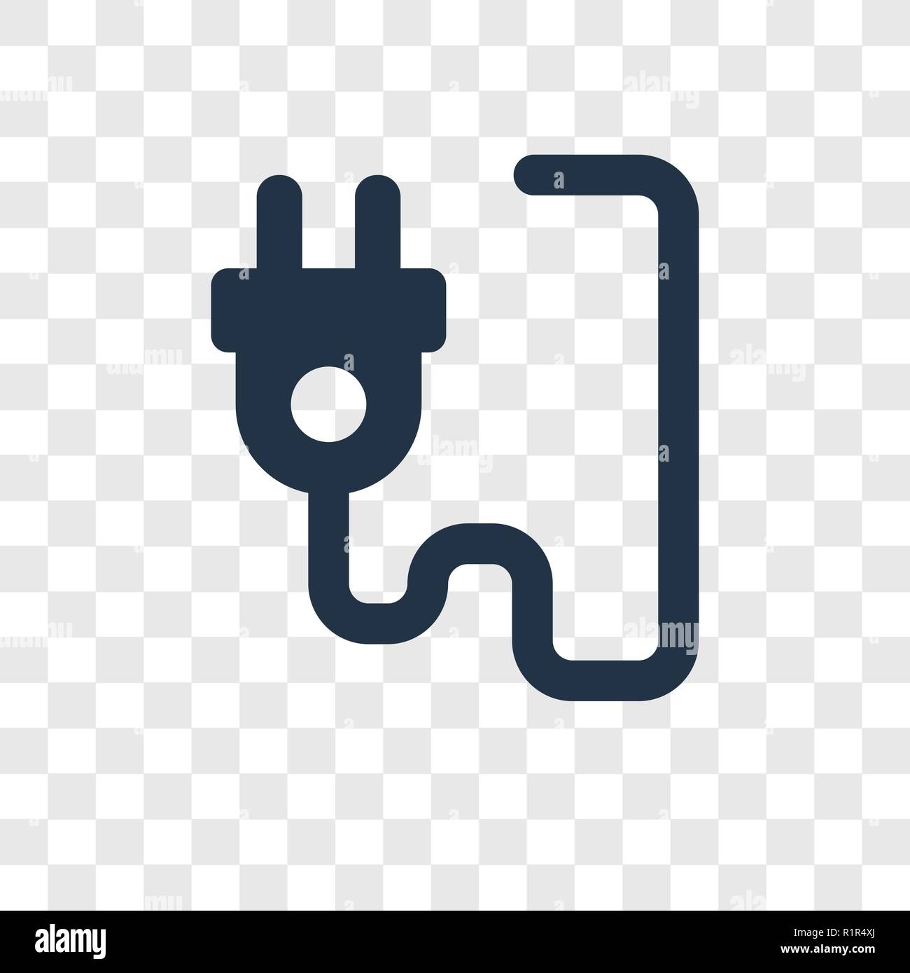 Plug vector icon isolated on transparent background, Plug transparency ...
