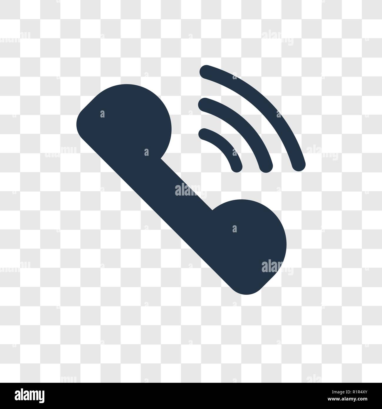 Telephone call vector icon isolated on transparent background ...
