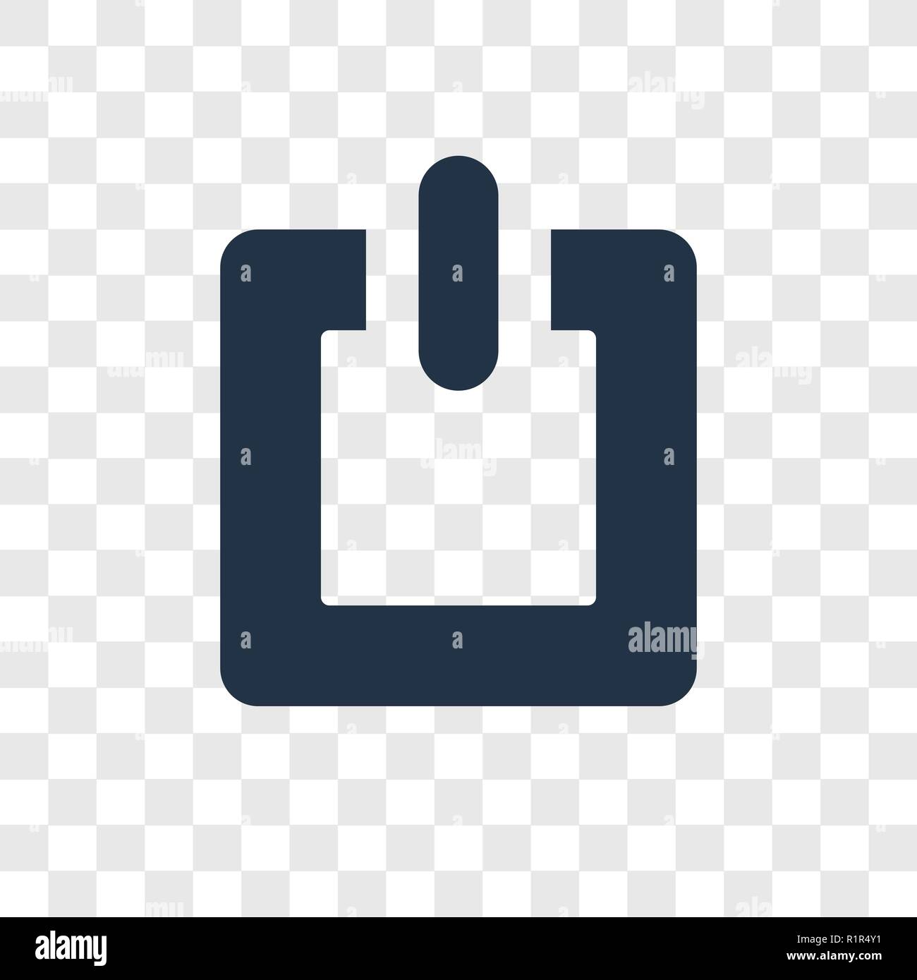 Power vector icon isolated on transparent background, Power ...