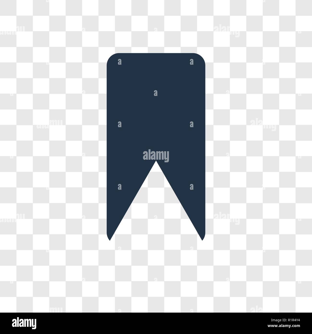 Bookmark vector icon isolated on transparent background, Bookmark ...