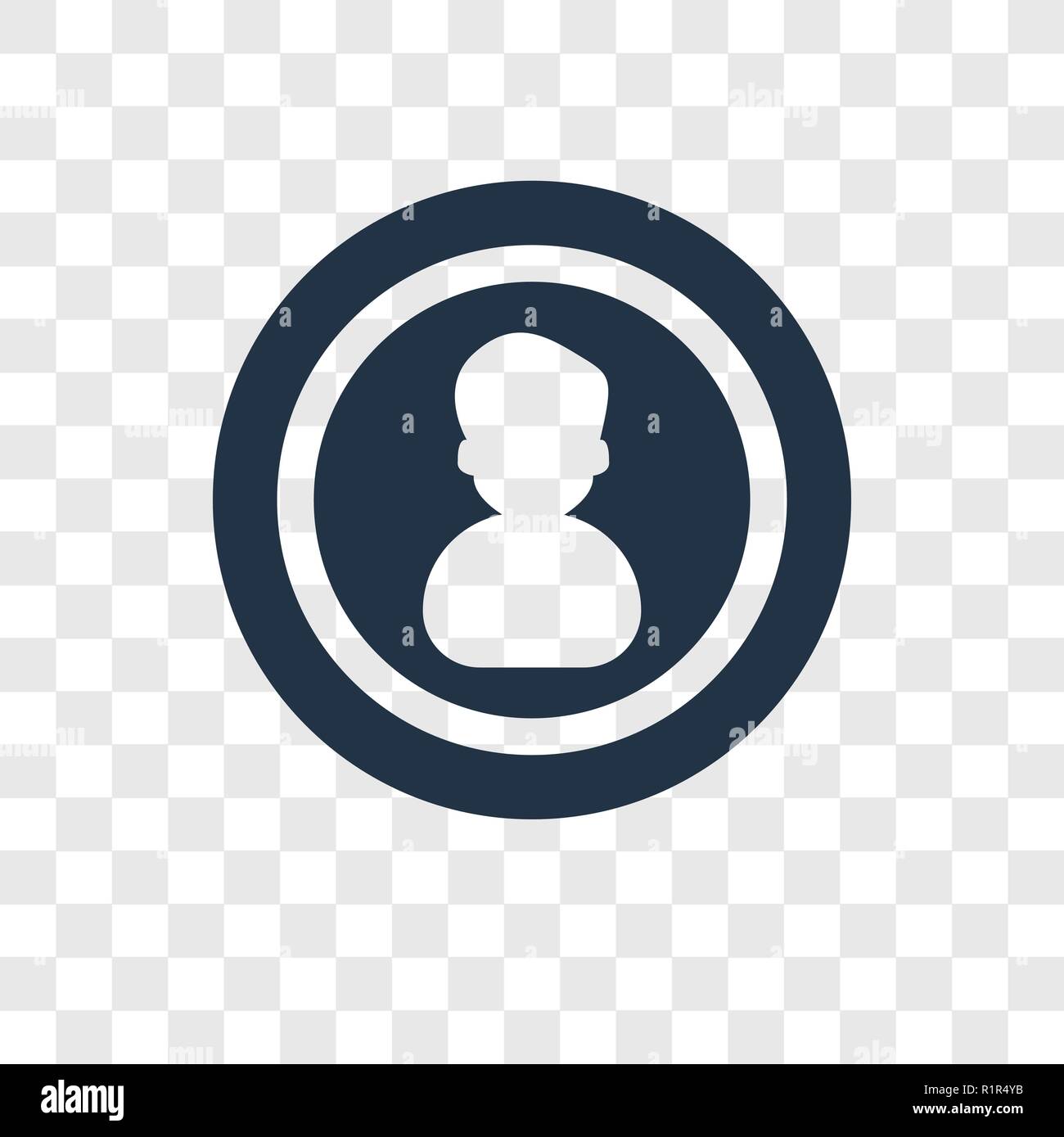 User vector icon isolated on transparent background, User transparency ...