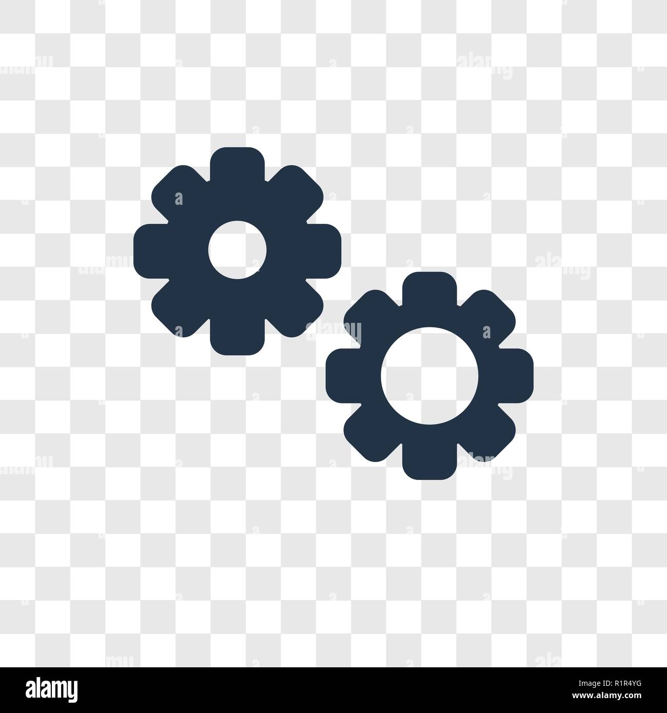 Settings vector icon isolated on transparent background, Settings ...