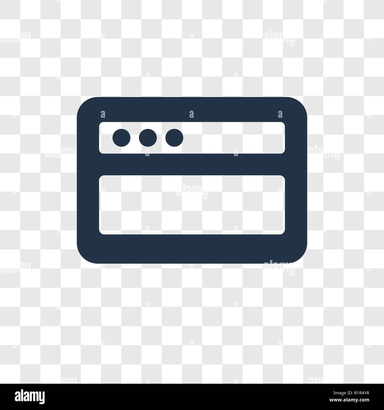 Browser vector icon isolated on transparent background, Browser transparency logo concept Stock ...