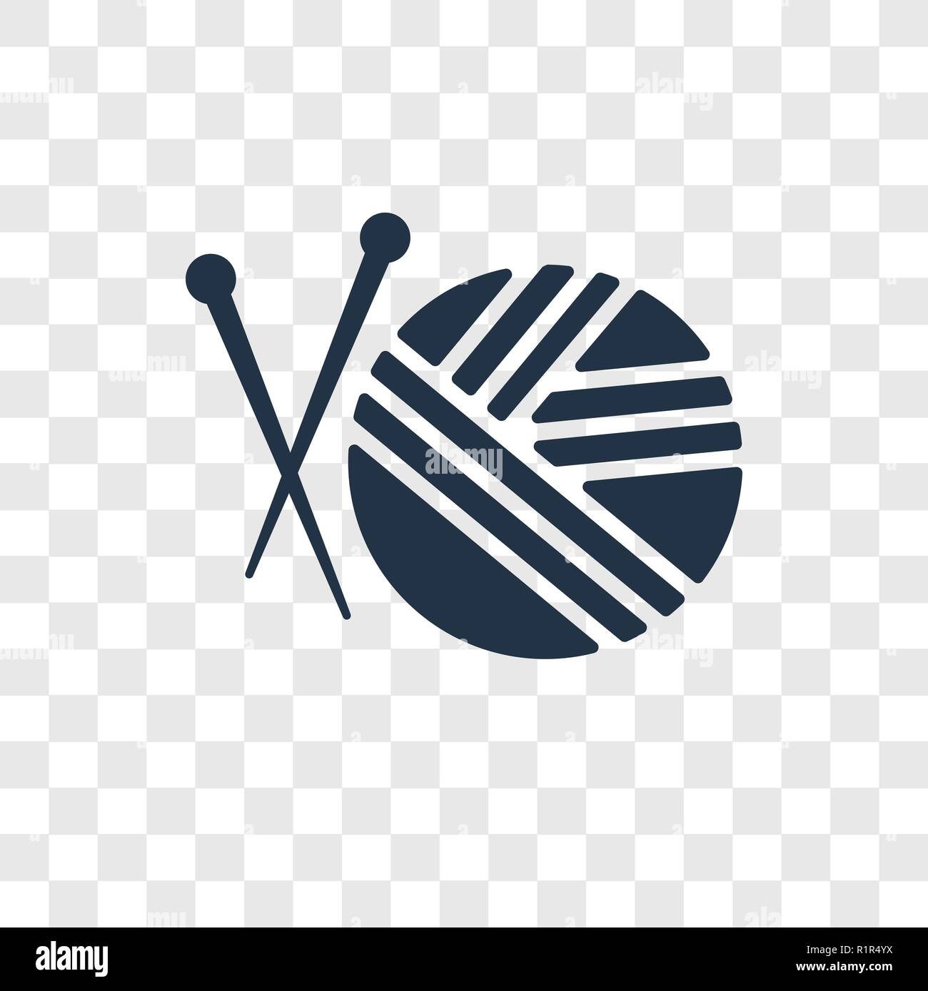 Knitting vector icon isolated on transparent background, Knitting ...