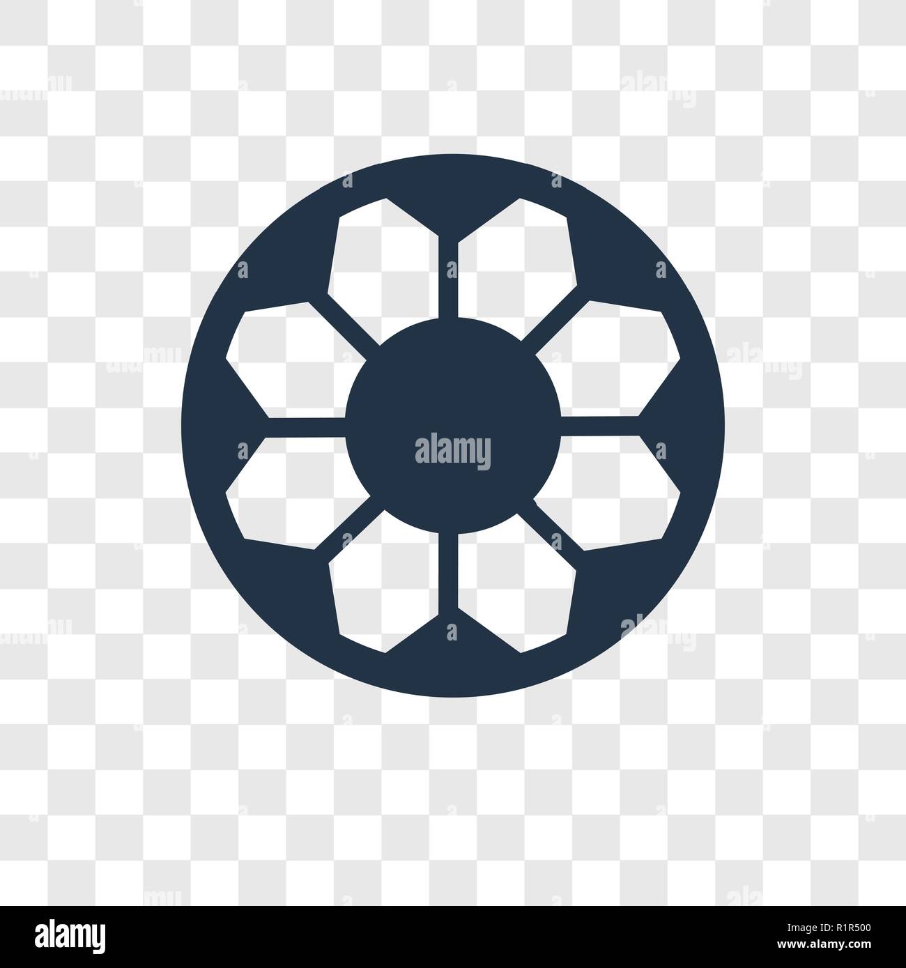 Football vector icon isolated on transparent background, Football ...