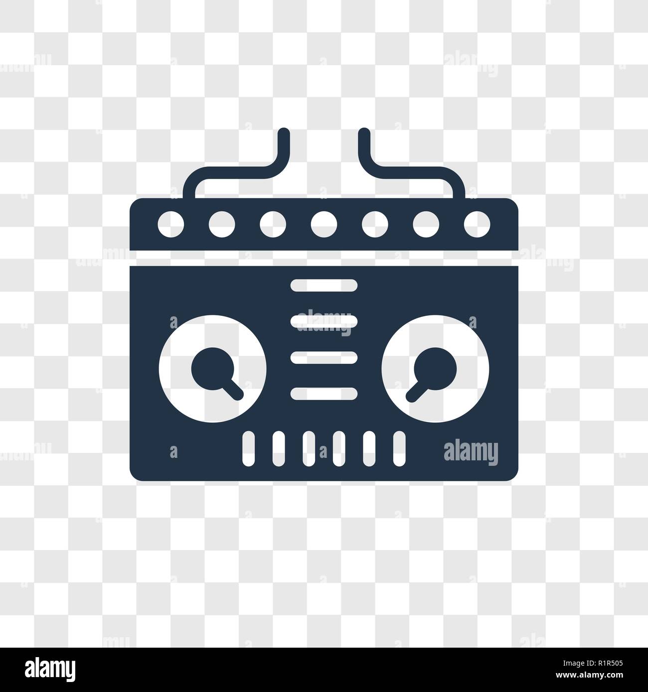 DJ vector icon isolated on transparent background, DJ transparency logo ...