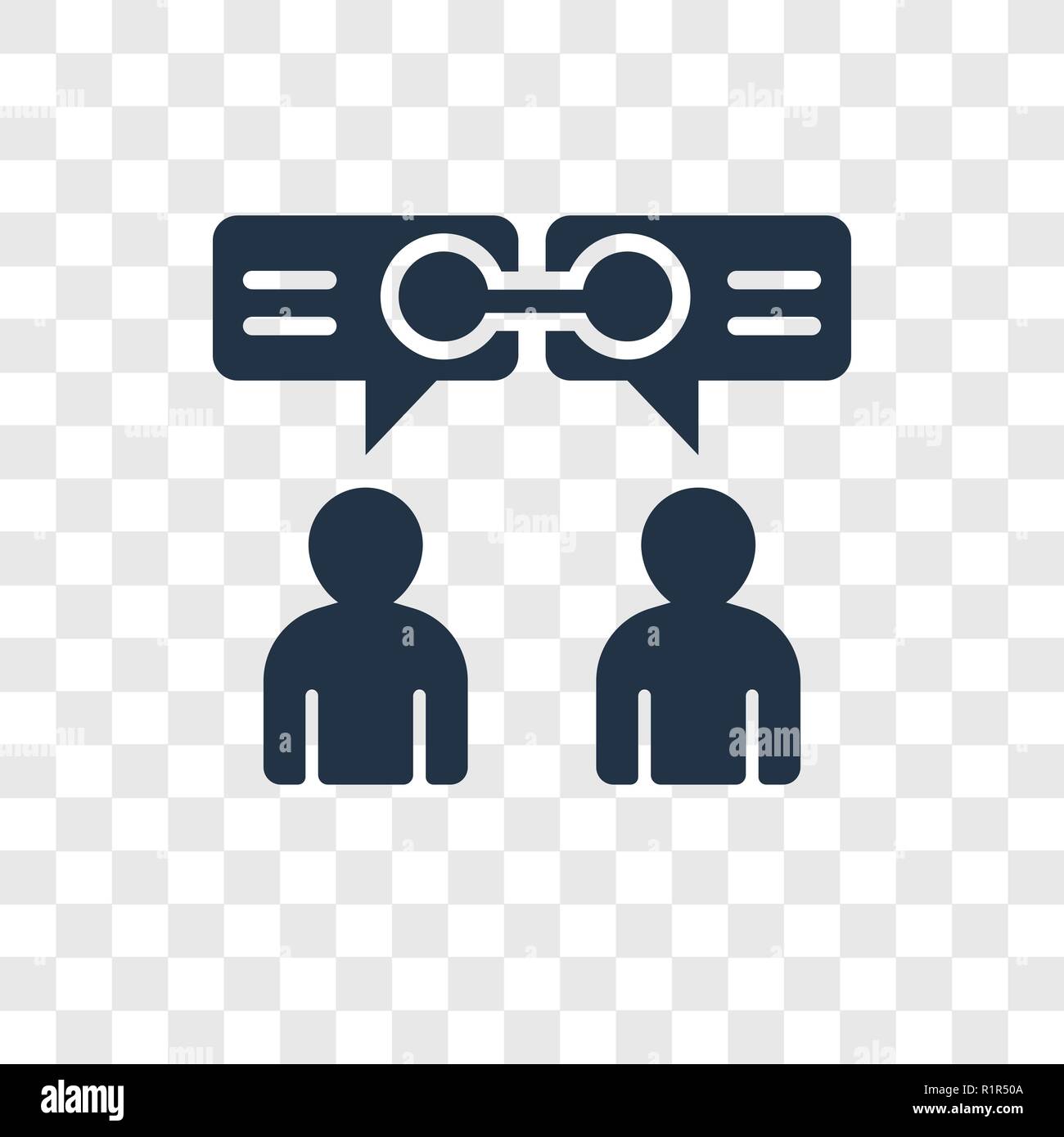 Conversation vector icon isolated on transparent background ...