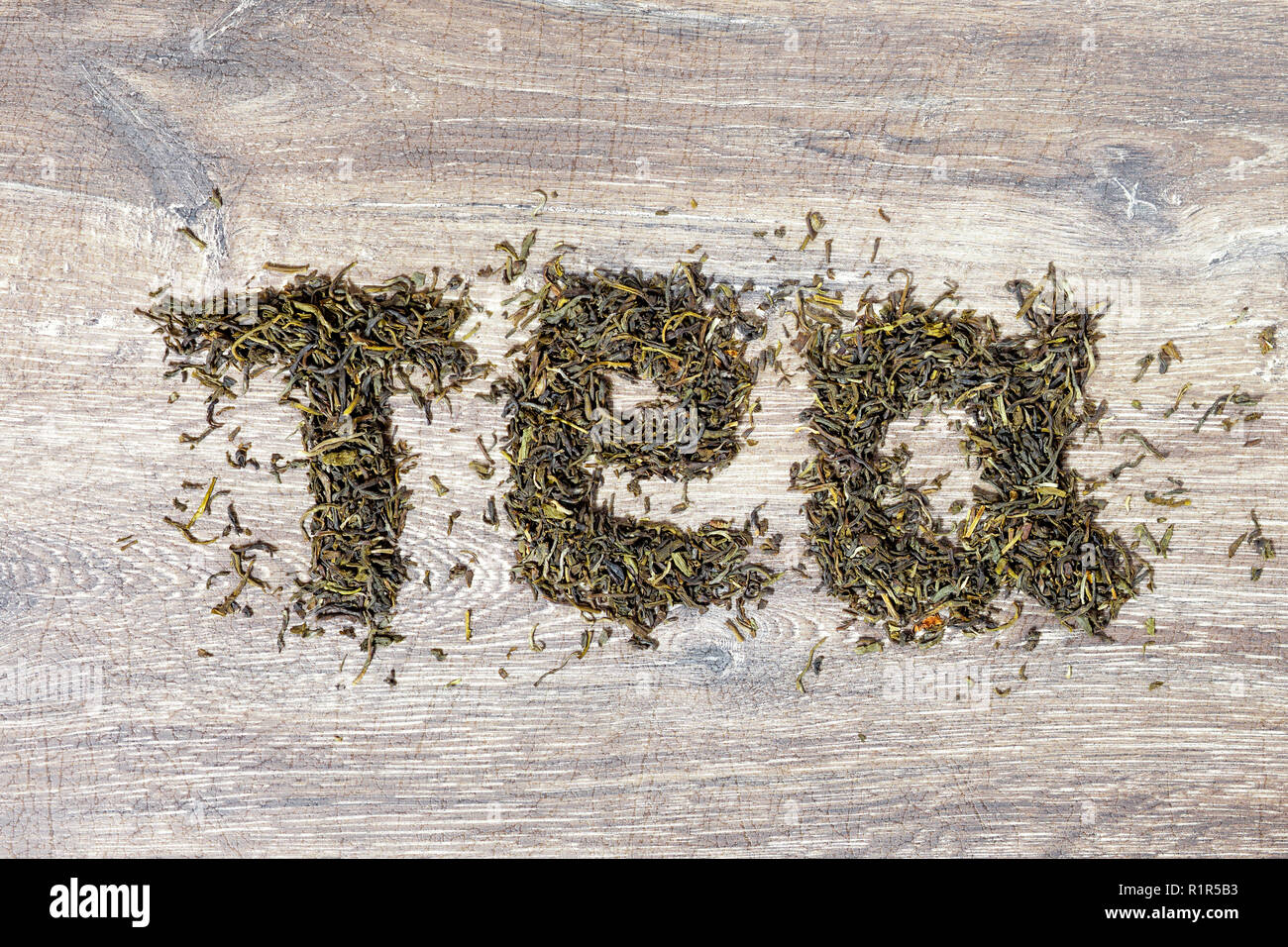 Green tea the word hi-res stock photography and images - Alamy
