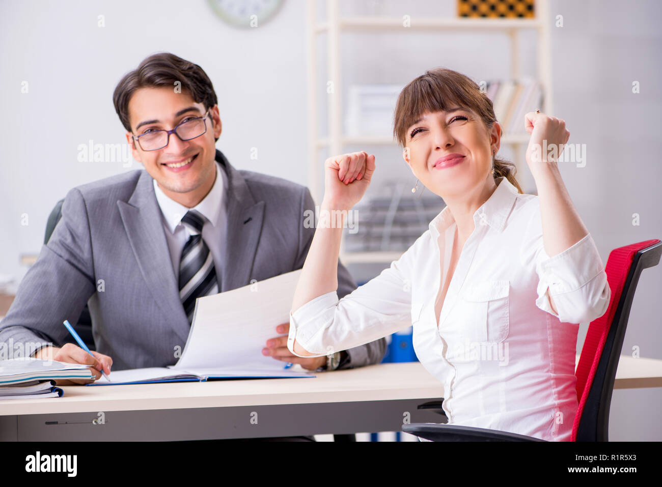 Salary negotiation woman hi-res stock photography and images - Alamy