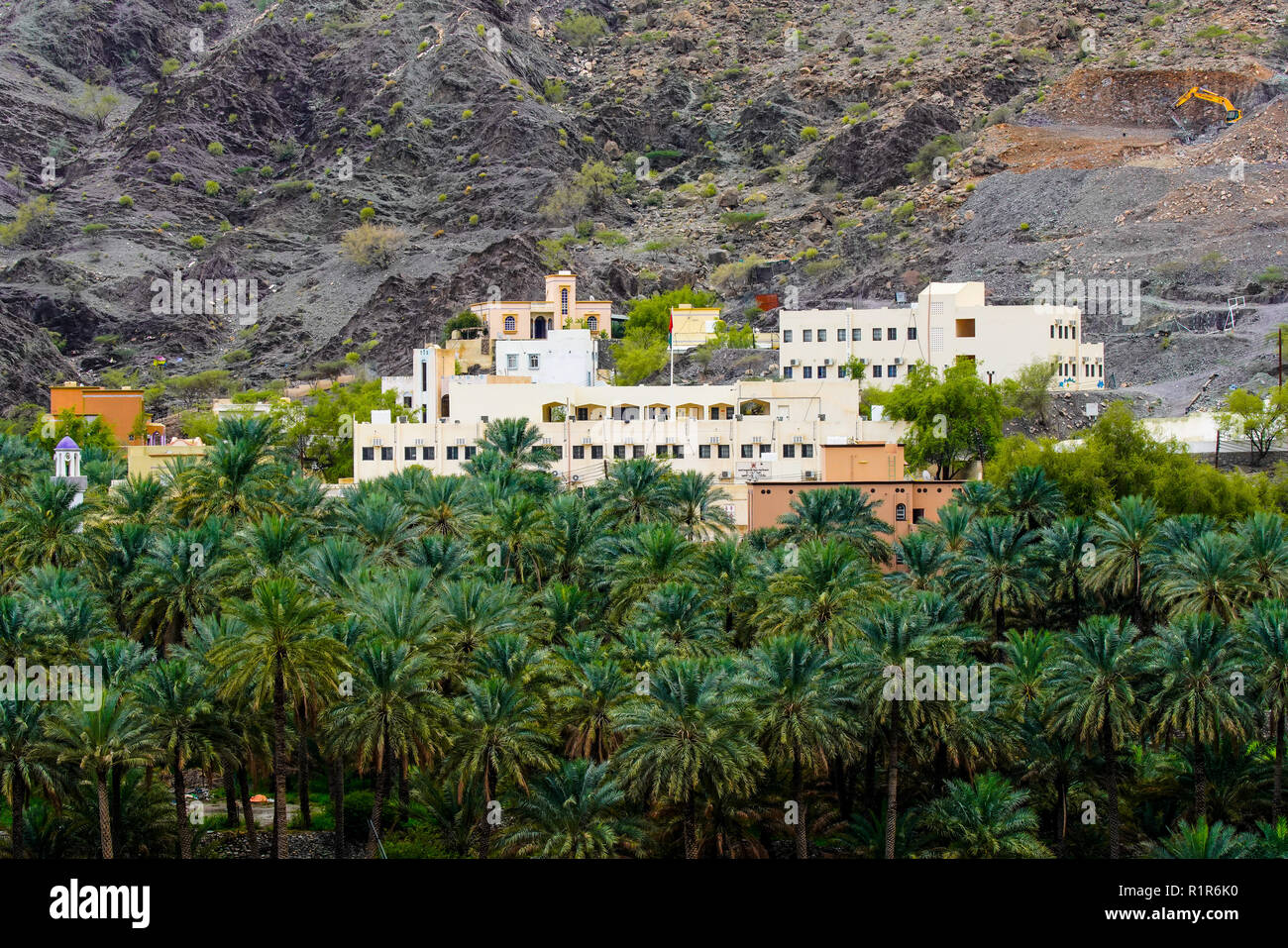 The village of Balad Sayt, Western Hajar Mountains, Oman Stock Photo ...