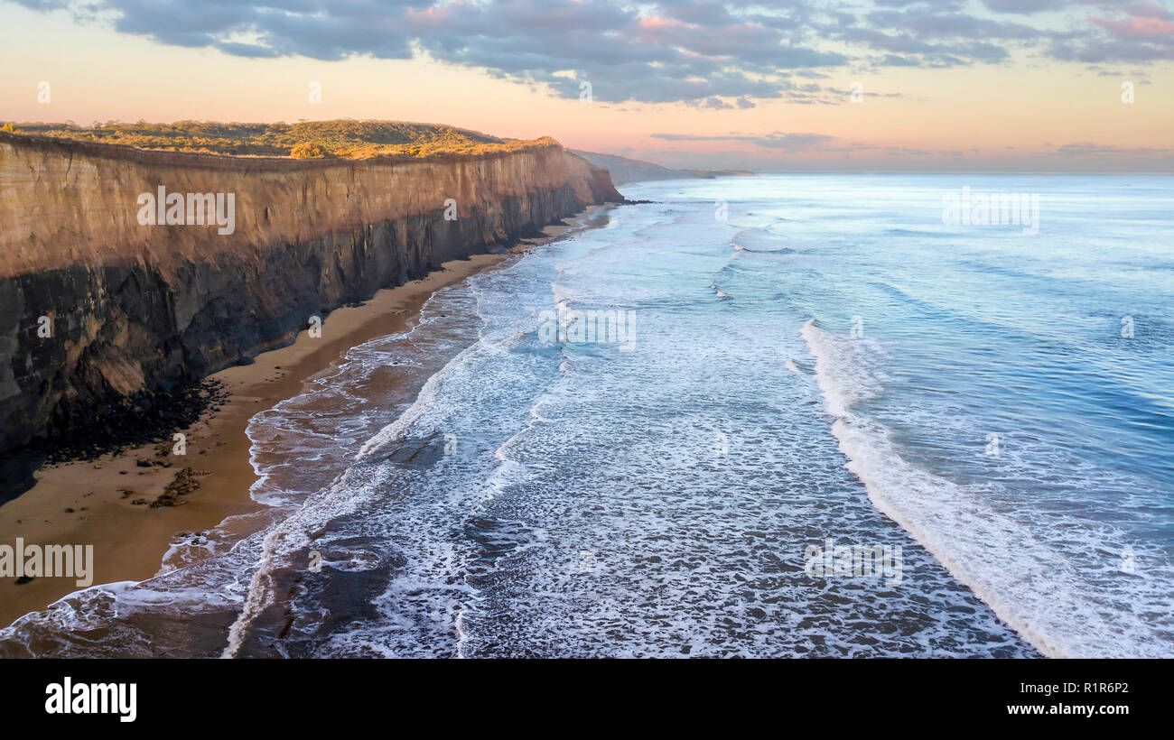 Aerial view over rocky seashore hi-res stock photography and images - Alamy