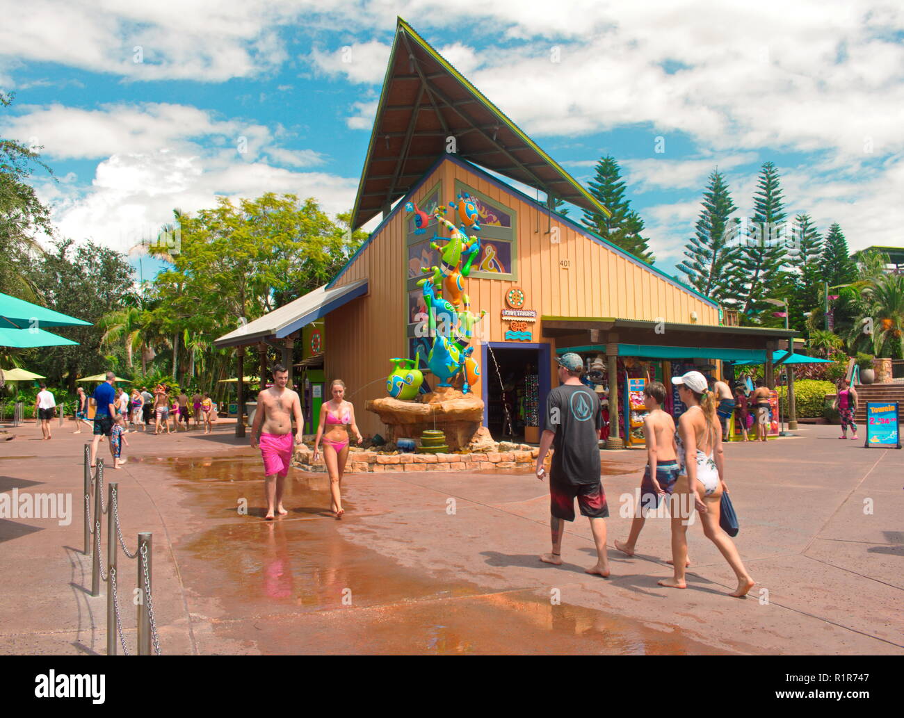 Orlando, Florida. September 21, 2018. People walking close to nice ...