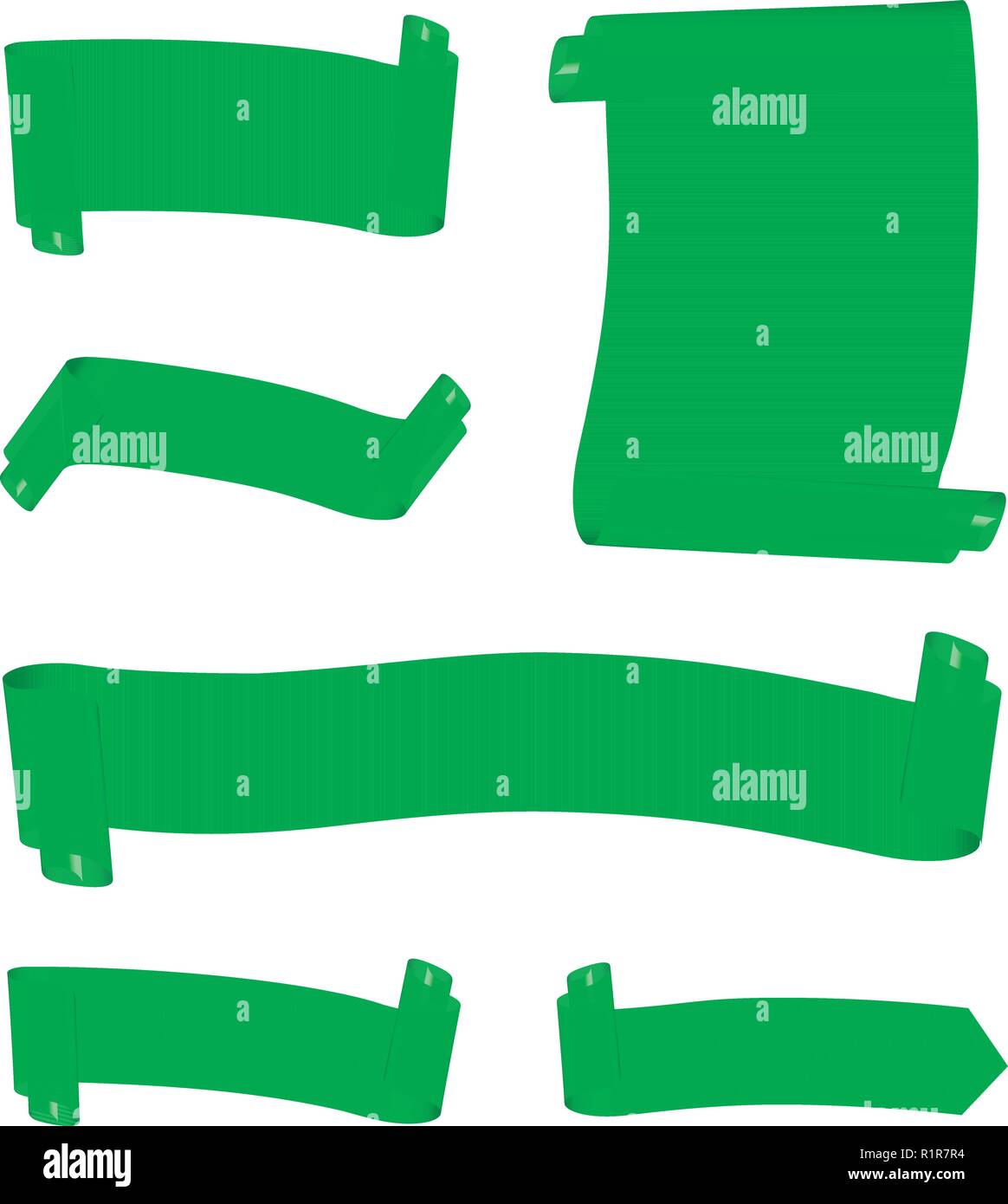 Set of green banners Stock Vector Image & Art - Alamy