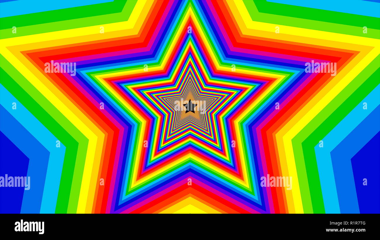 Bright colored star in space, cartoon style, 3d render illustration ...