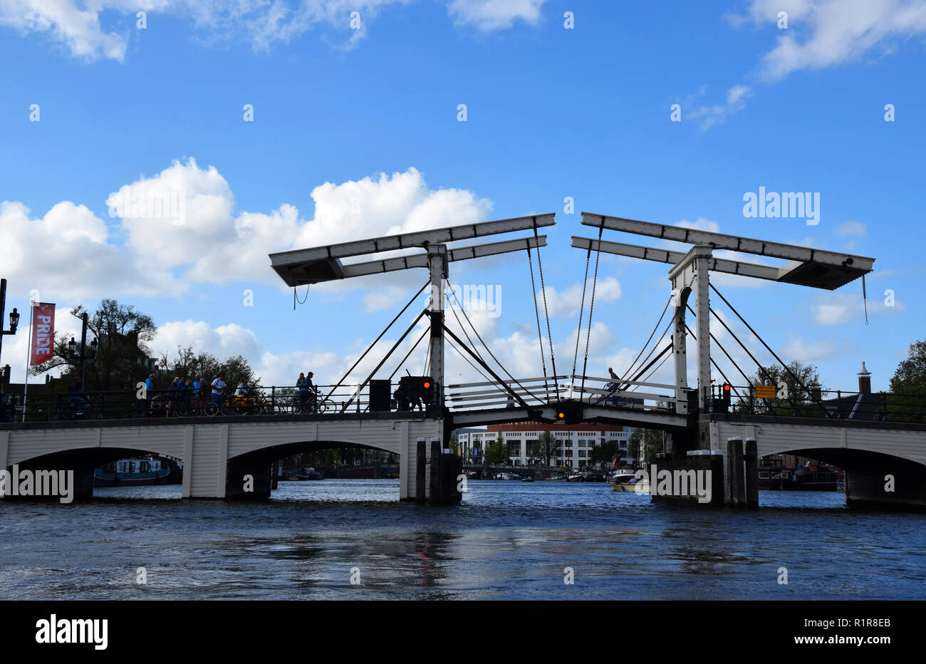 Magere Brug, Skinny Bridge, Amstel, Amsterdam, Holland, Netherlands ...