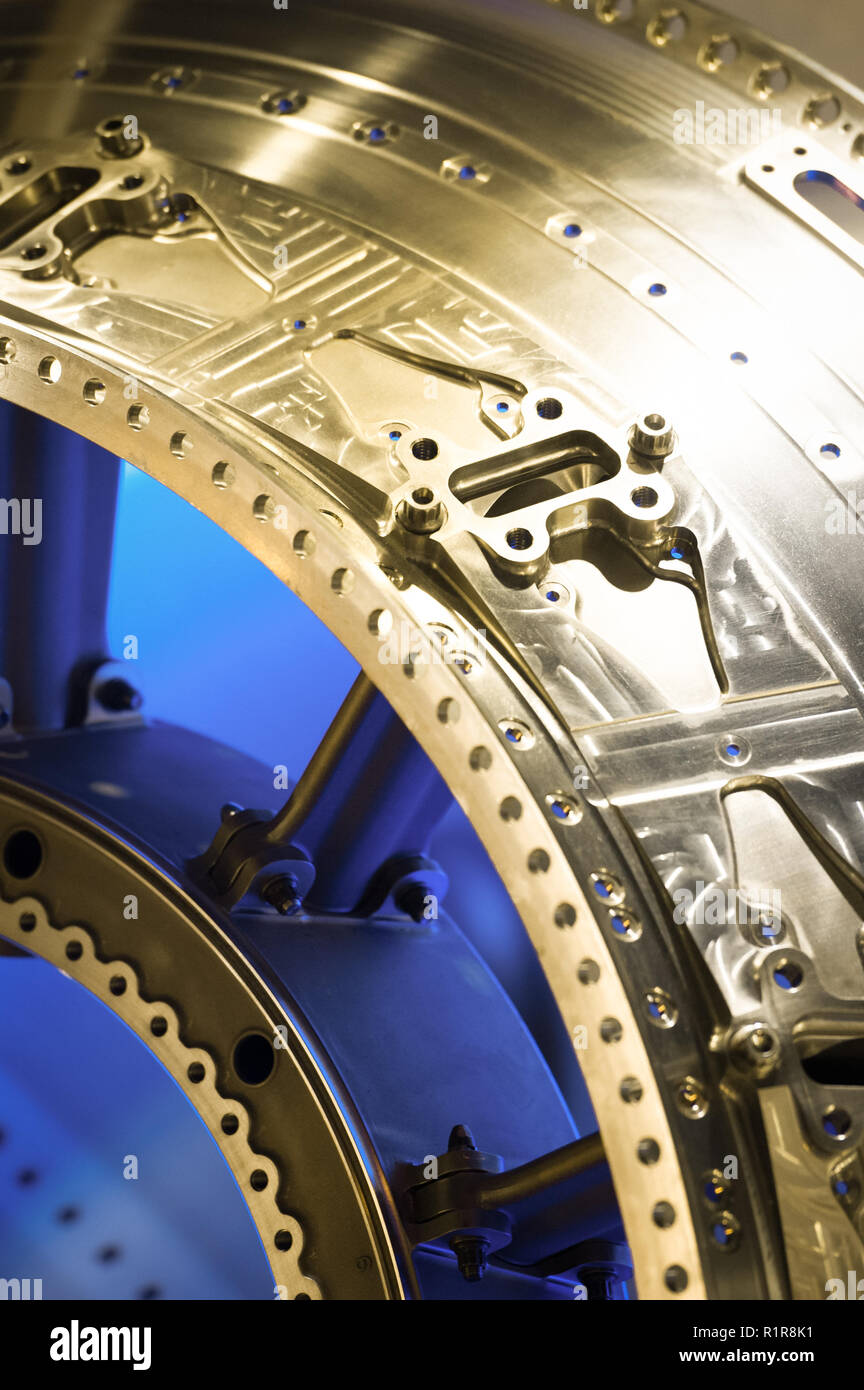 closeup of precision parts from an aircraft jet engine Stock Photo - Alamy