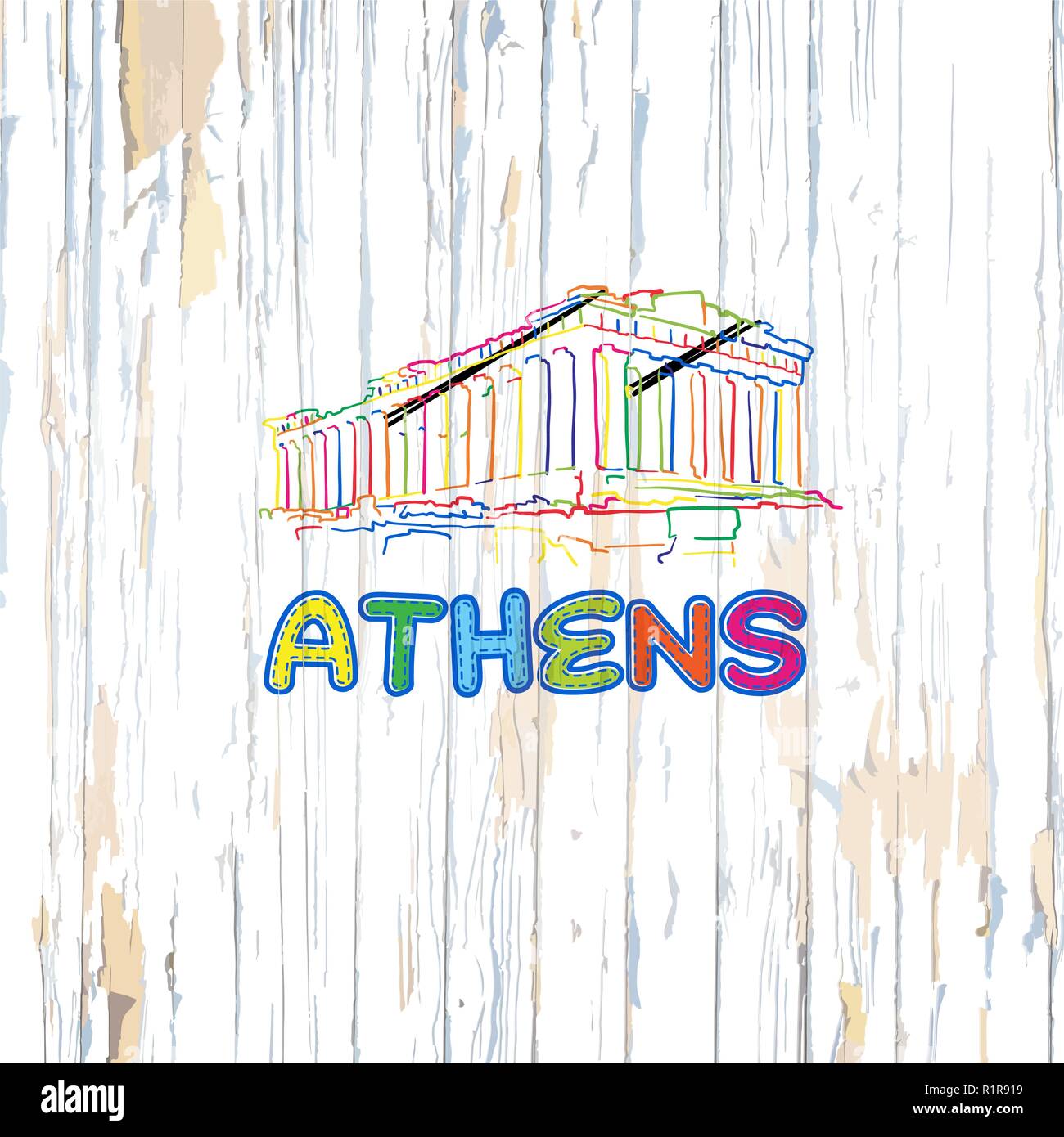 Greek architecture illustration hi-res stock photography and images - Alamy