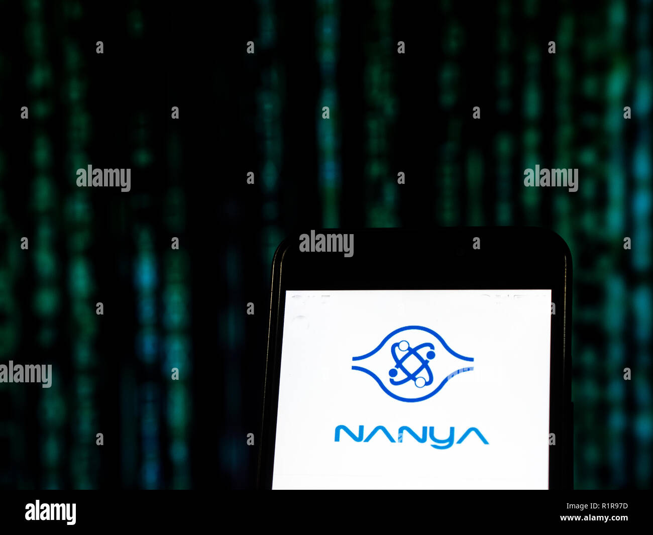 Nanya Technology Corporation logo seen displayed on smart phone. Nanya ...