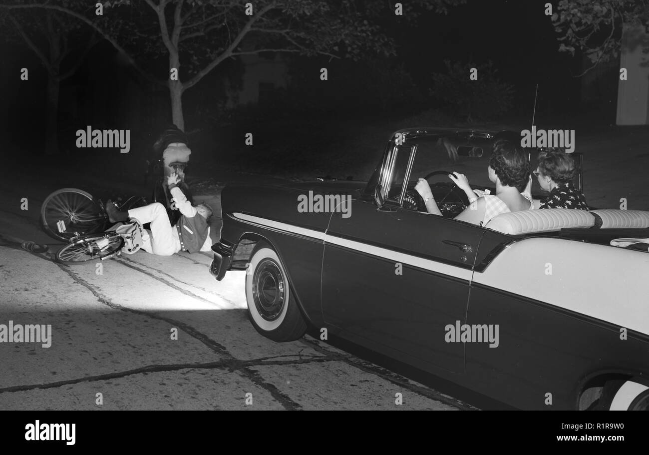 Bike accident Black and White Stock Photos & Images - Alamy