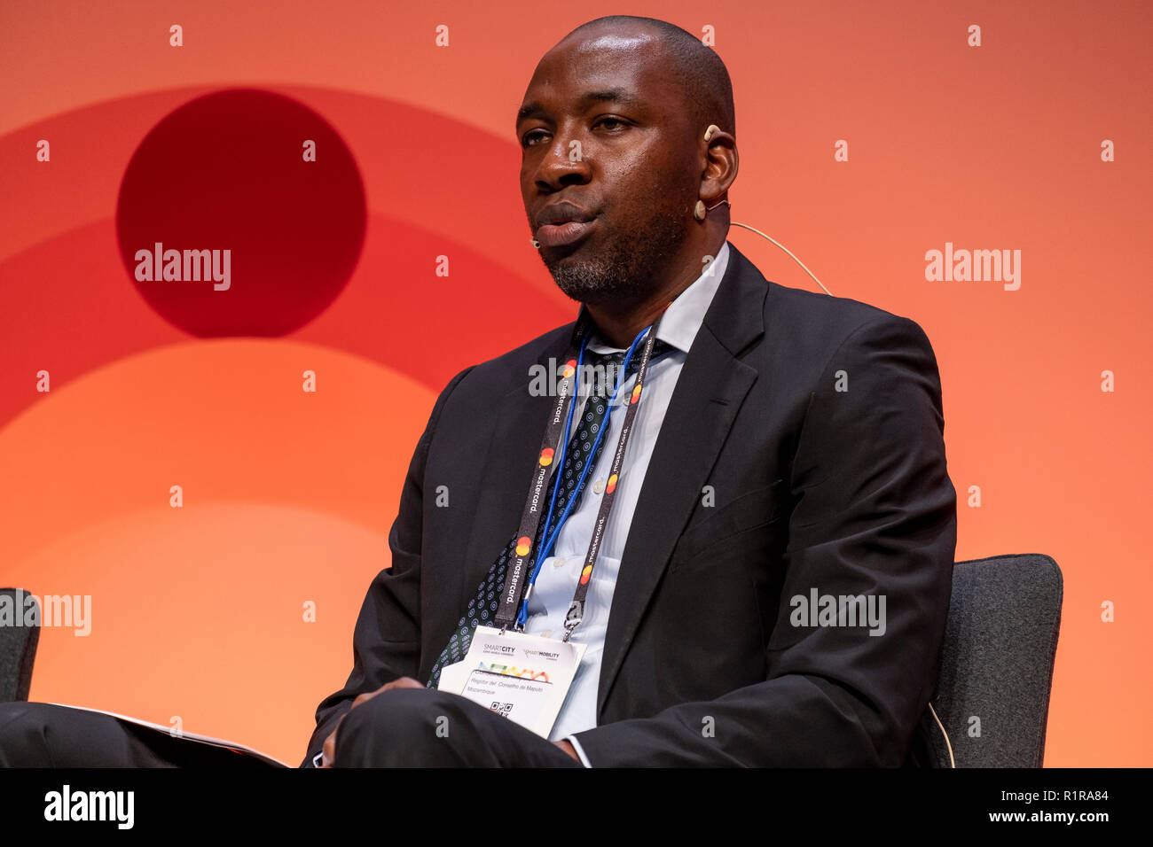 Joao Matlombe, Municipality of Maputo is seen talking in the Barcelona ...