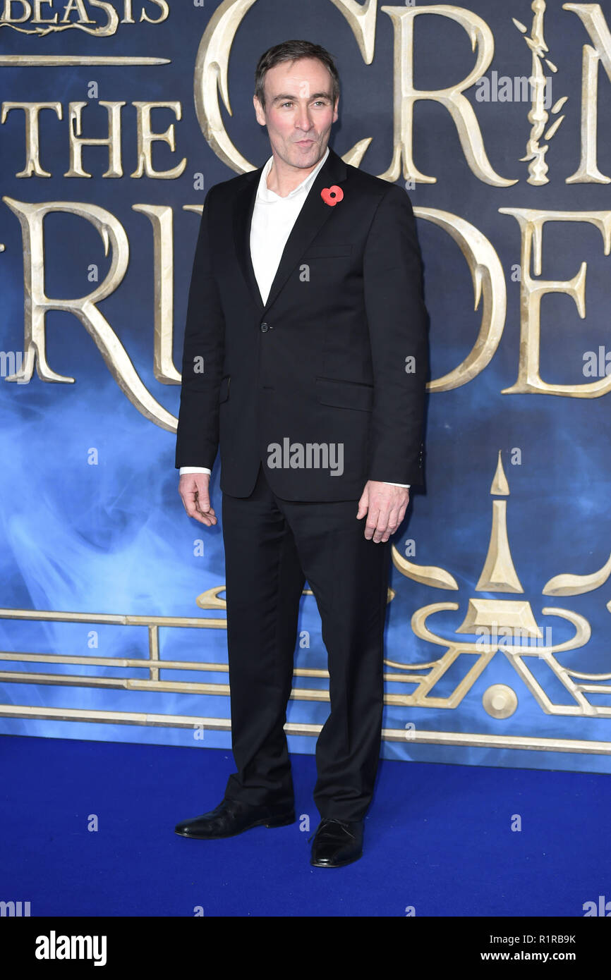 LONDON, UK. November 13, 2018: Derek Riddell at the "Fantastic Beasts ...