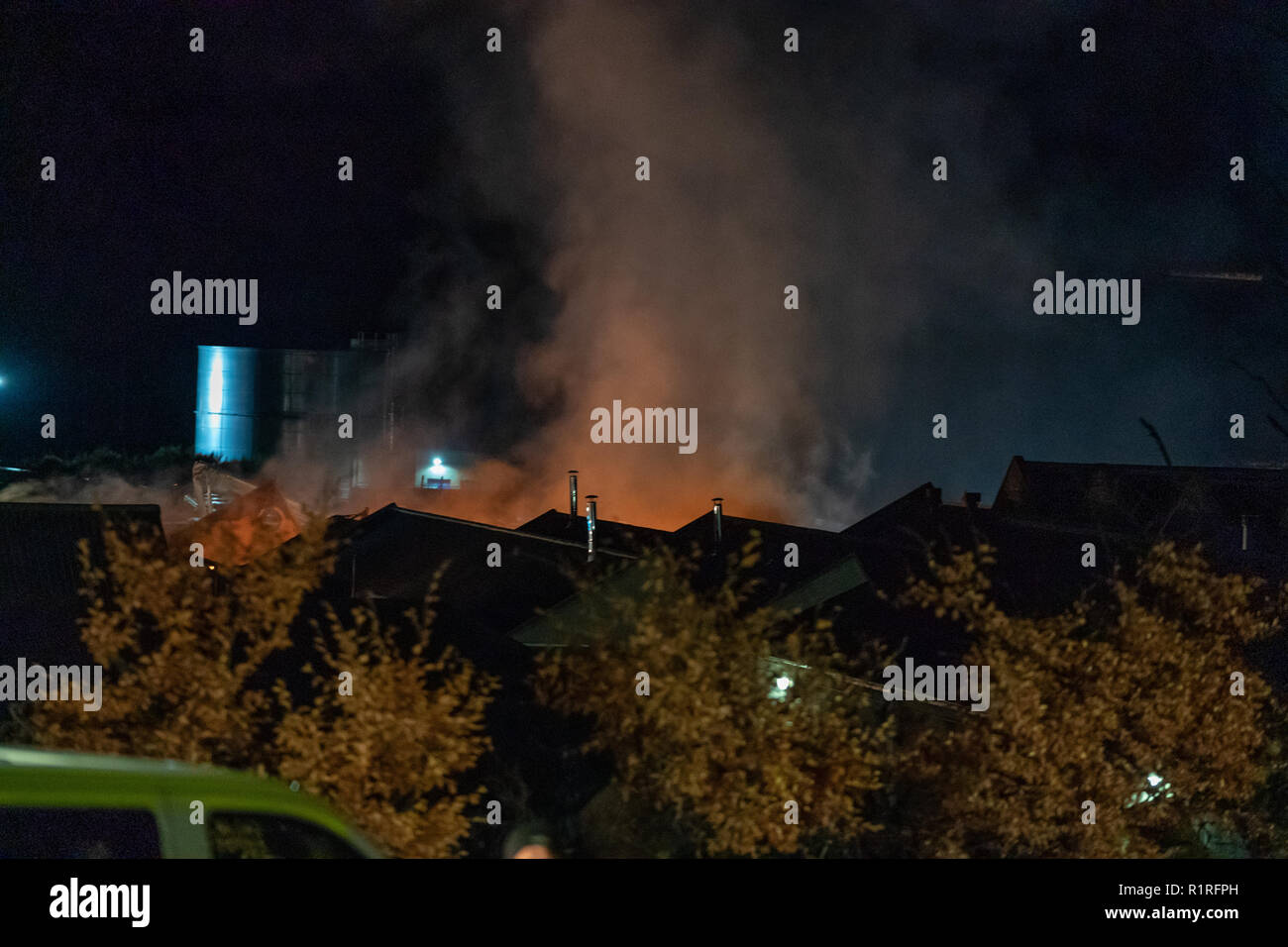 Isla bank mills, Moray, Scotland, 14 November 2018, This is the scene ...