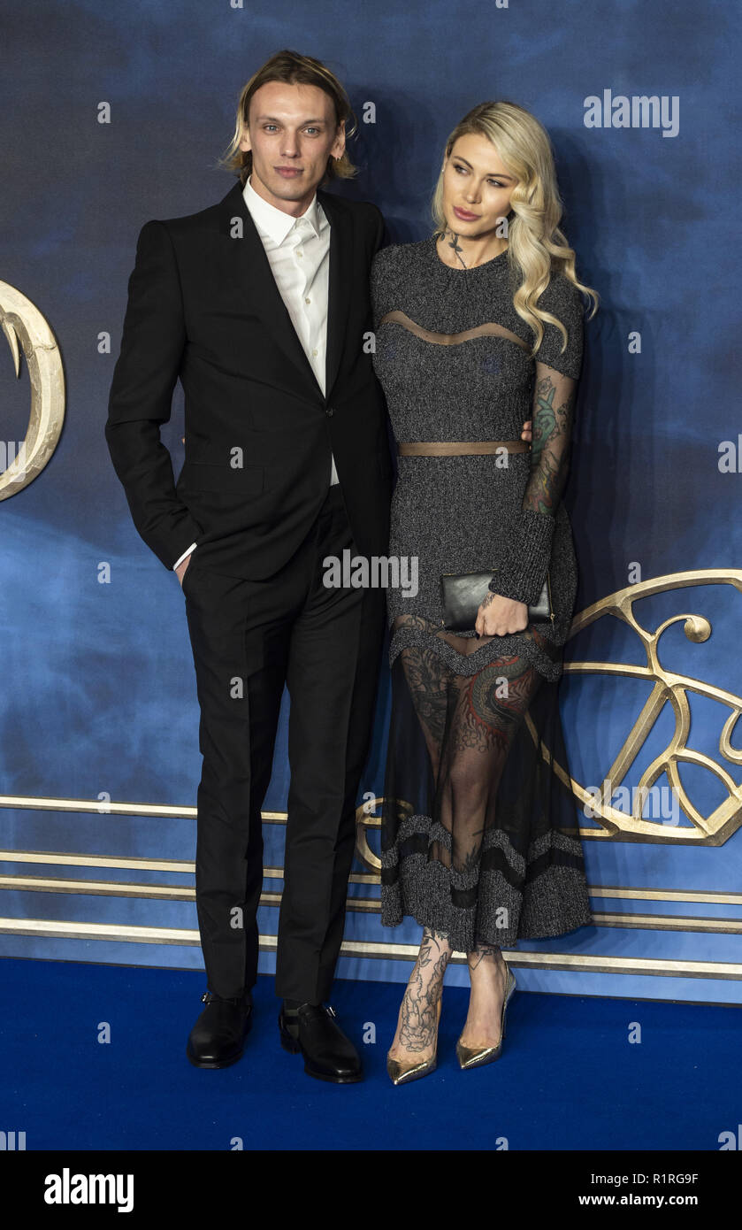 London, UK. 13th Nov, 2018. Jamie Campbell Bower and Ruby Quilter are ...