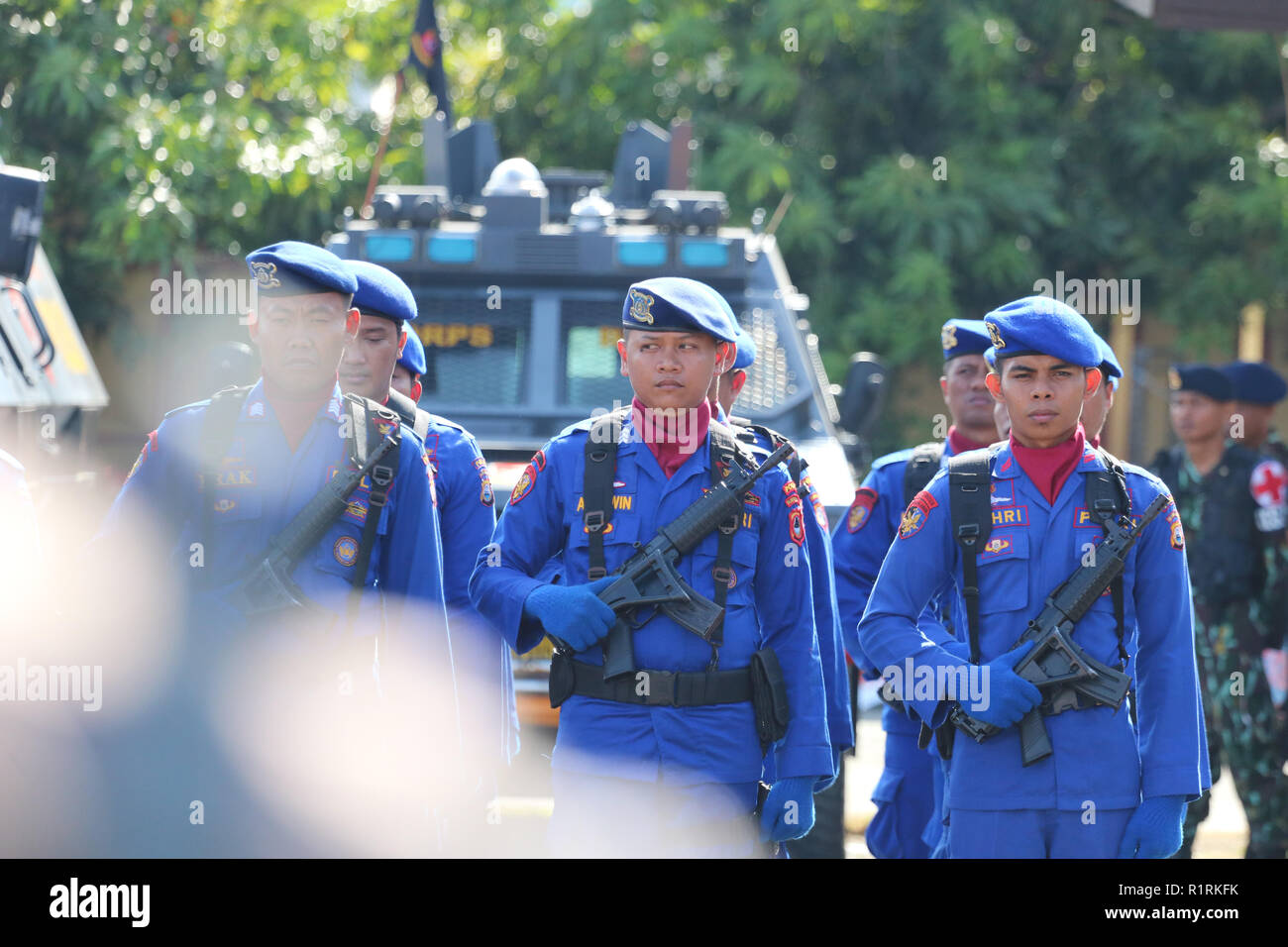 Makassar, Indonesia. 14th Nov 2018. The South Sulawesi Regional Police ...