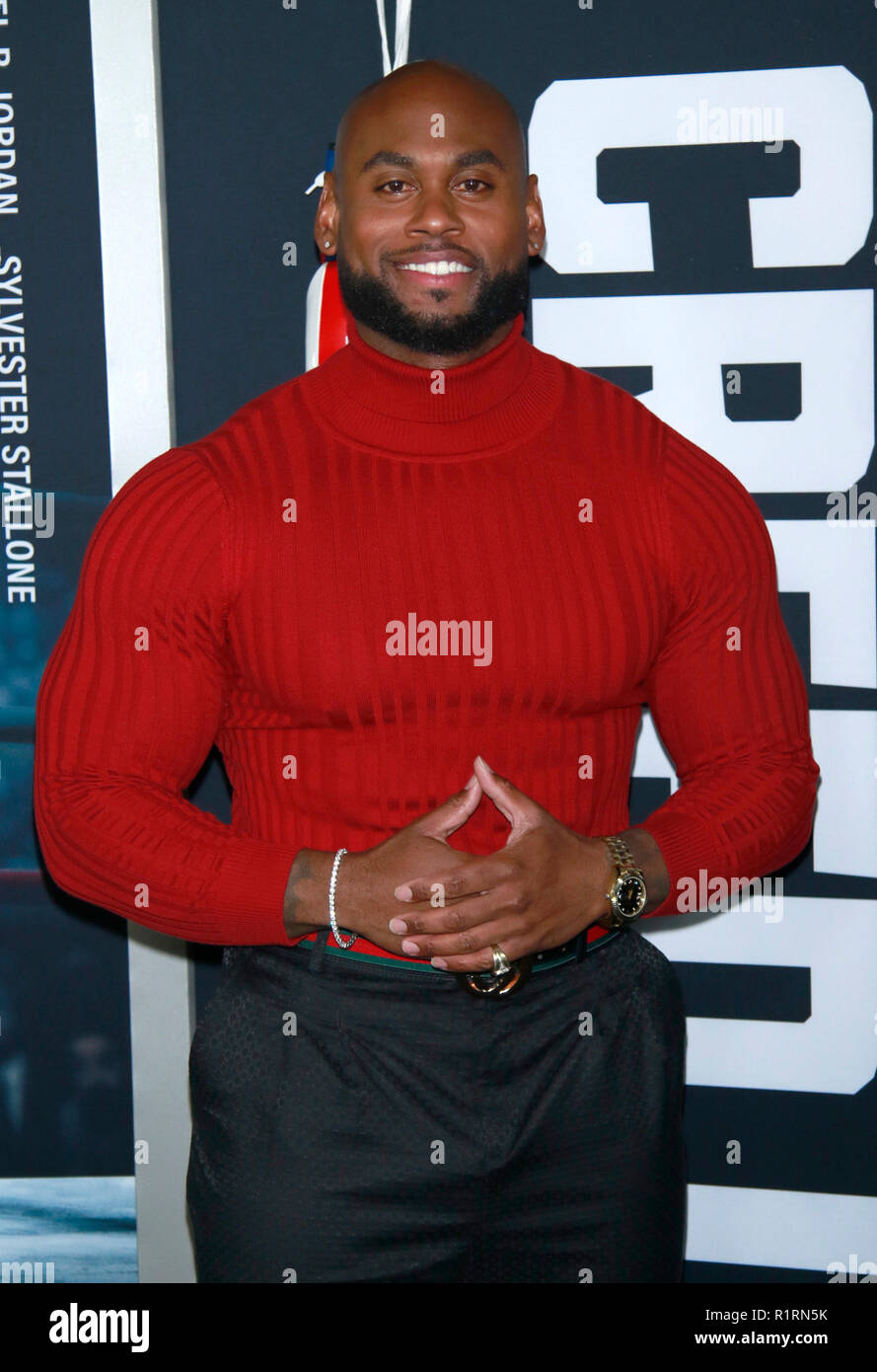 New York, NY, USA. 14th Nov, 2018. Corey Calliet at the Creed II world ...