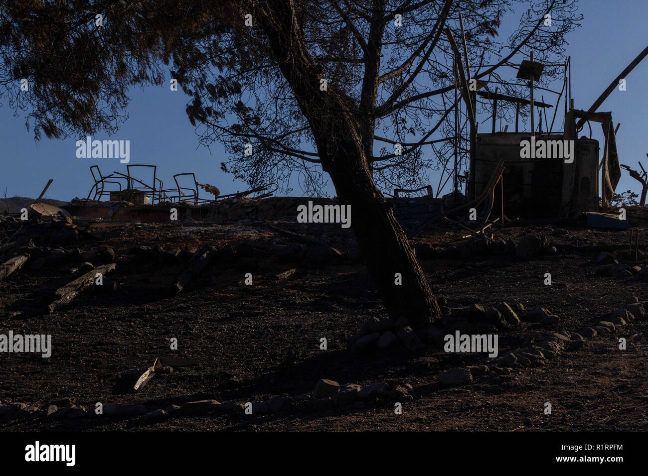 December 0, 2018 - Malibu, California, U.S - The remains of staff ...