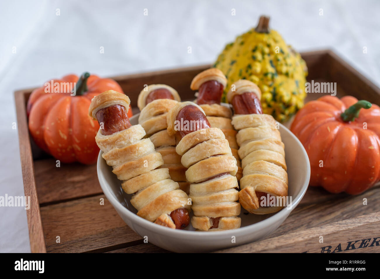 Scary sausage mummies Stock Photo - Alamy