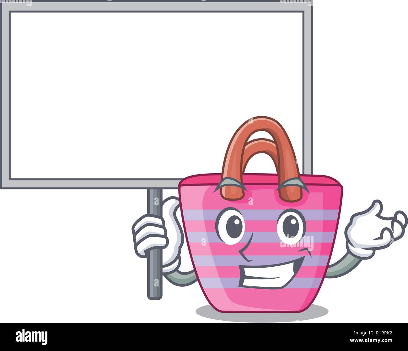 Bring board cartoon on red shaped beach bag Stock Vector Image & Art ...