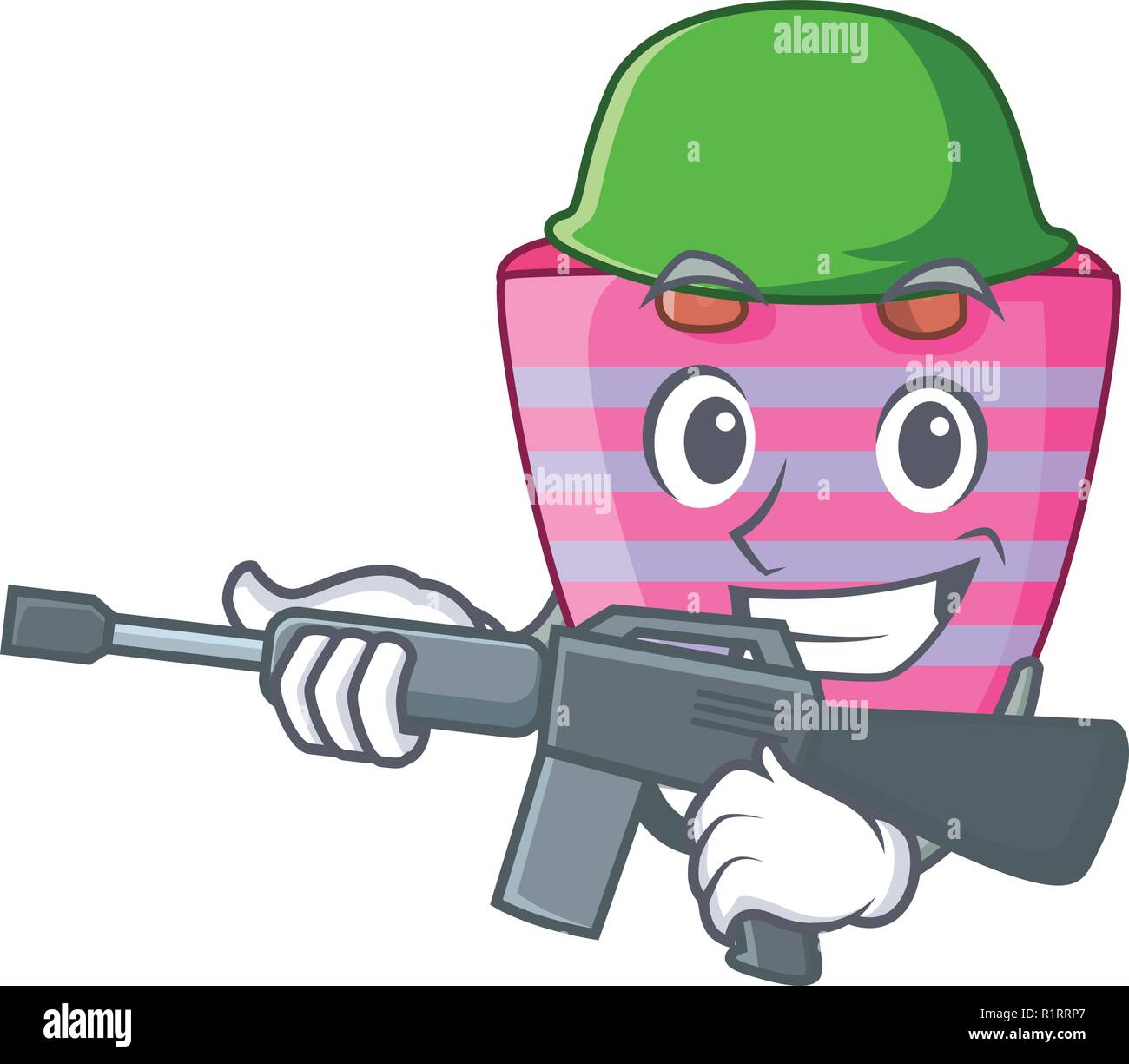 Military with gun on beach Stock Vector Images - Alamy