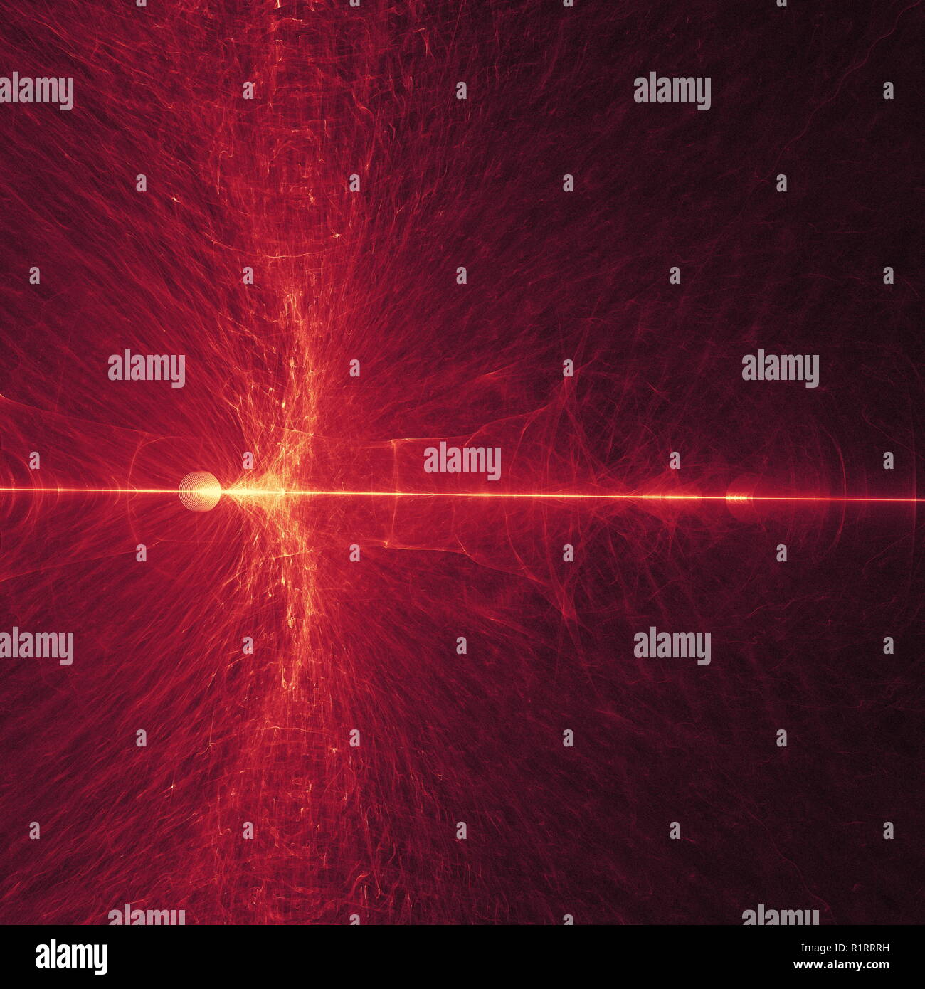 glowing red curved lines over dark Abstract Background space universe ...