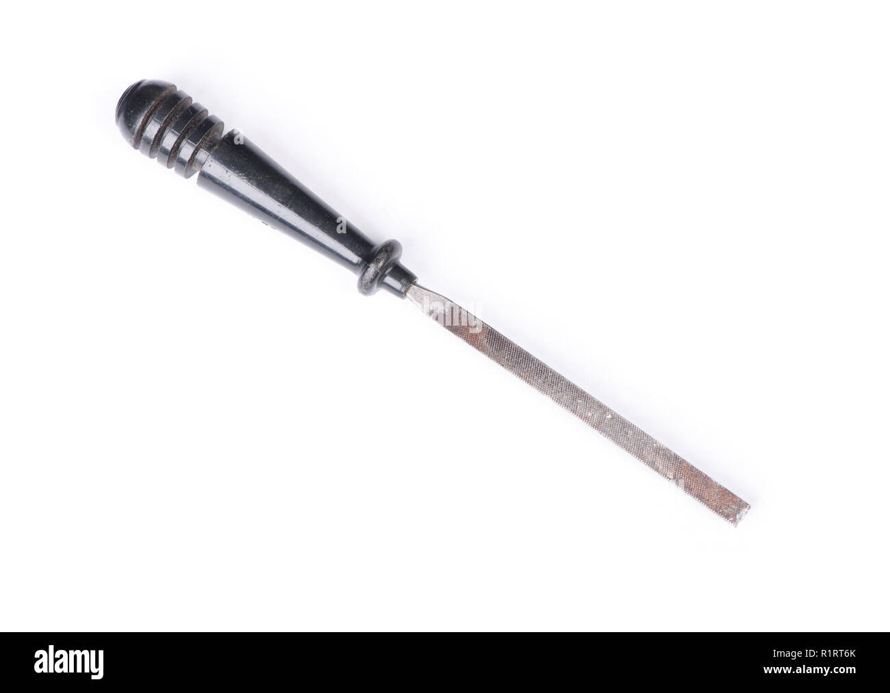 Old file tool isolated on white background Stock Photo - Alamy