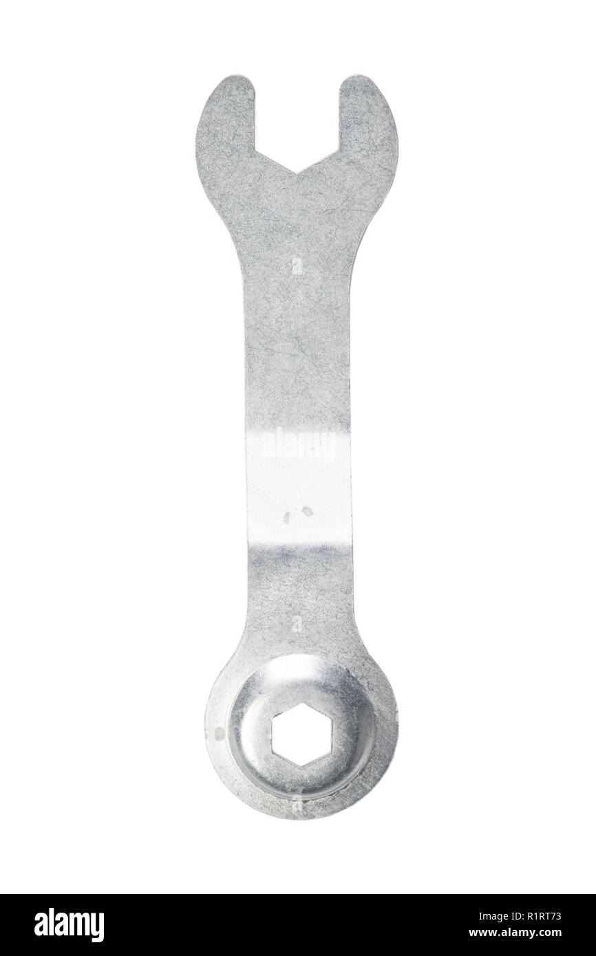 Unusual flat wrench isolated on white background Stock Photo - Alamy