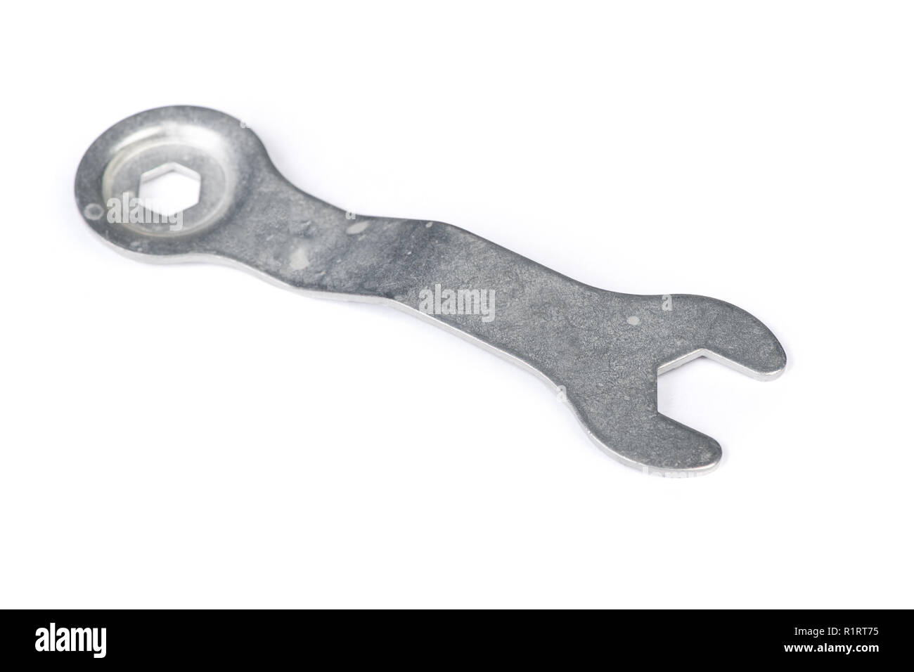 Unusual flat wrench isolated on white background Stock Photo - Alamy