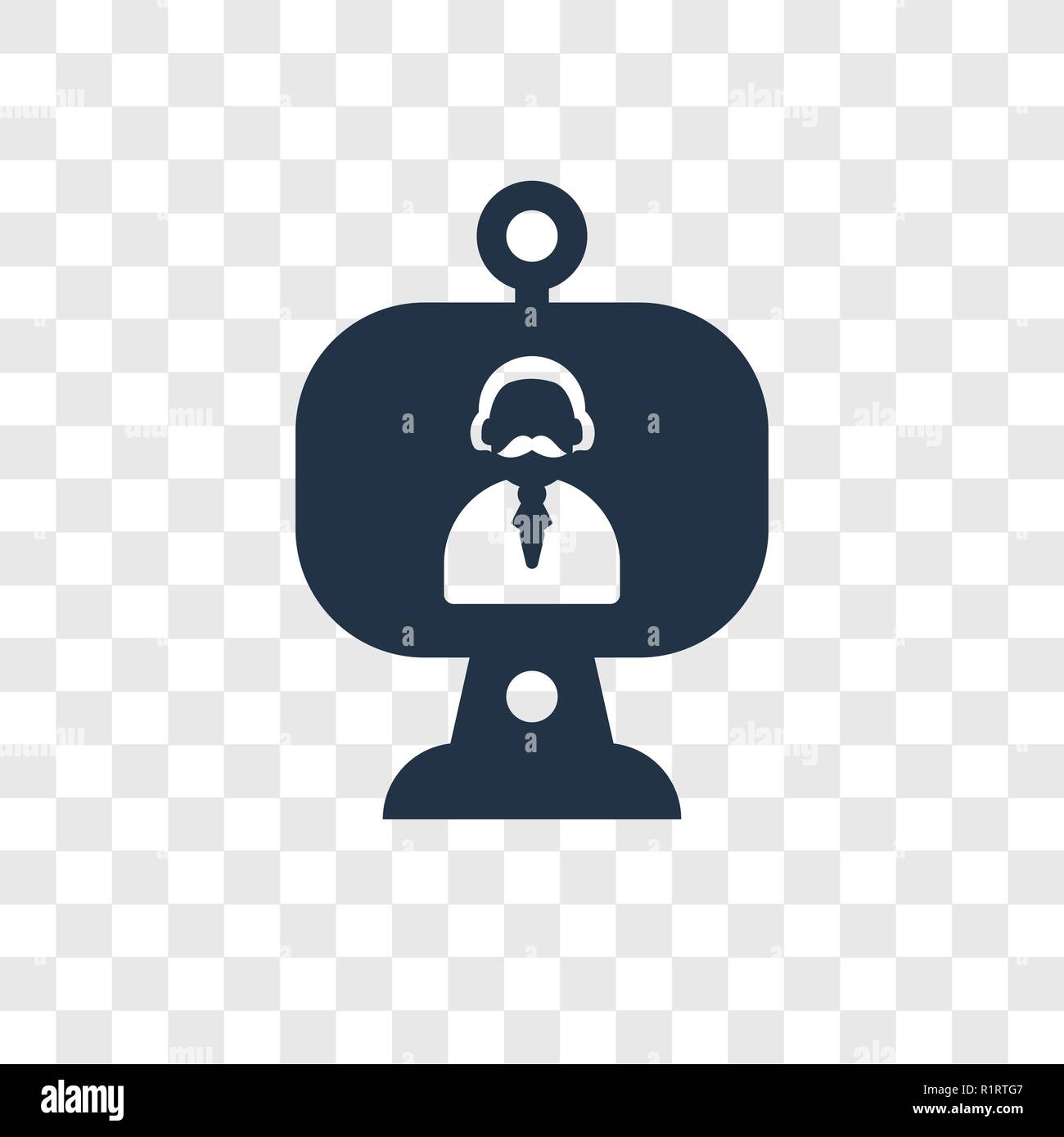 Video conference vector icon isolated on transparent background, Video ...